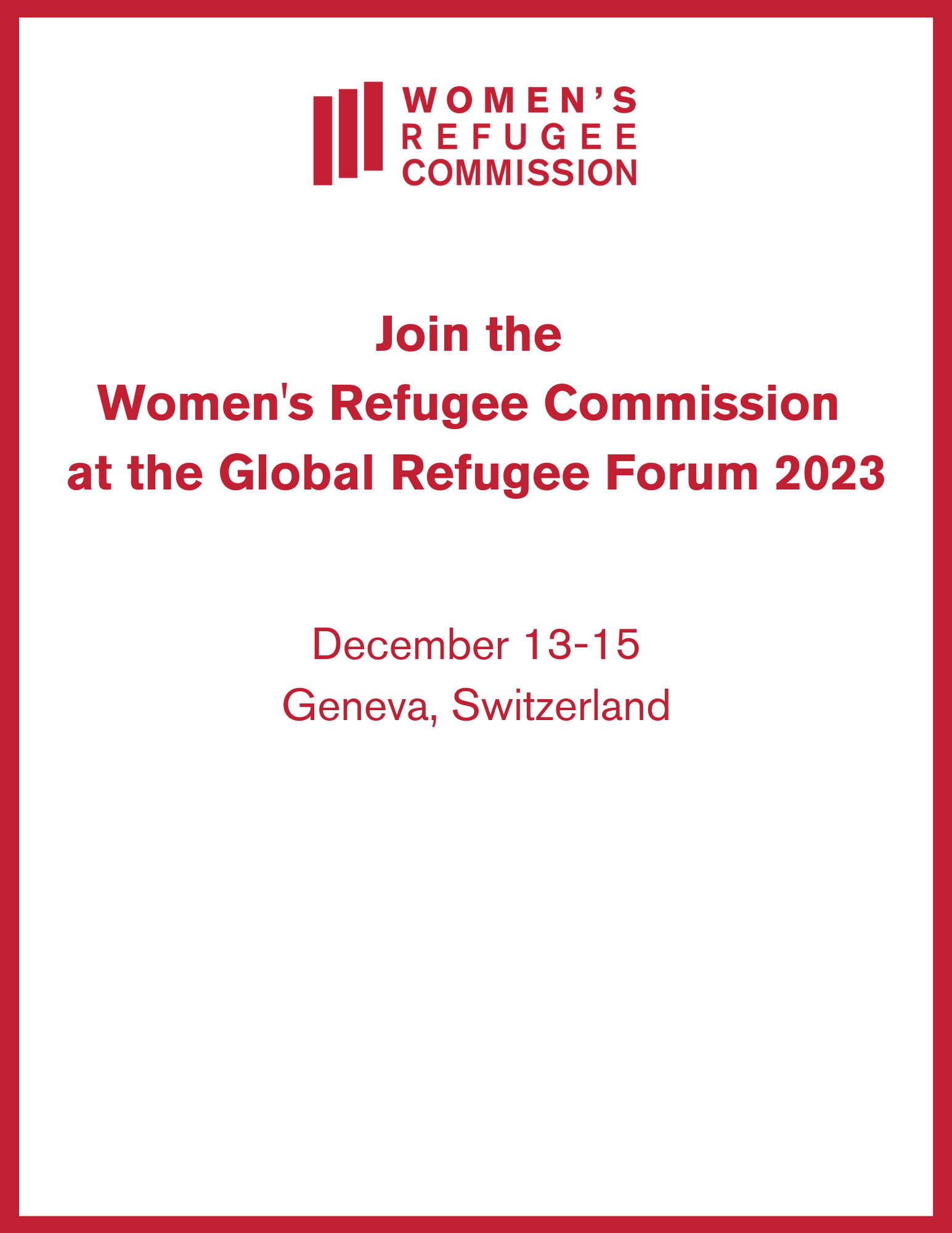 Global Refugee Forum 2023 Pledges | Women's Refugee Commission