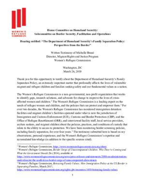 “The Department of Homeland Security’s Family Separation Policy ...