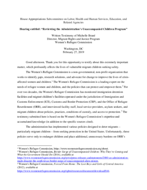Reviewing the Administration’s Unaccompanied Children Program: Women’s ...