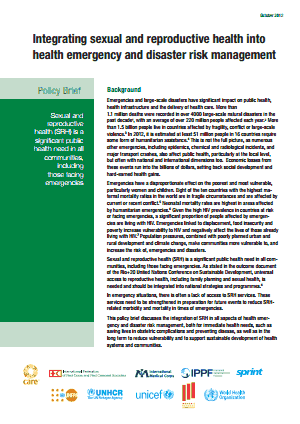 Integrating sexual and reproductive health into health emergency and ...