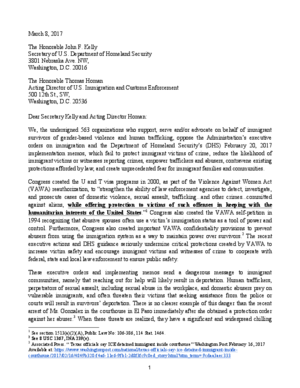 Letter to DHS and ICE To Recognize Immigrant Communities Deserve Safety ...
