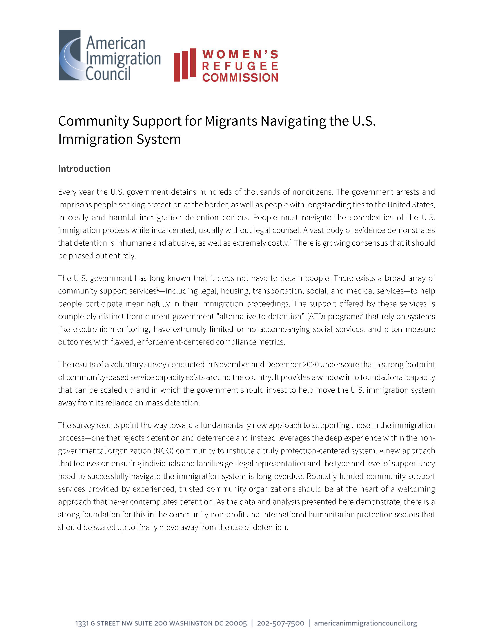 Community Support for Migrants Navigating the US Immigration System ...
