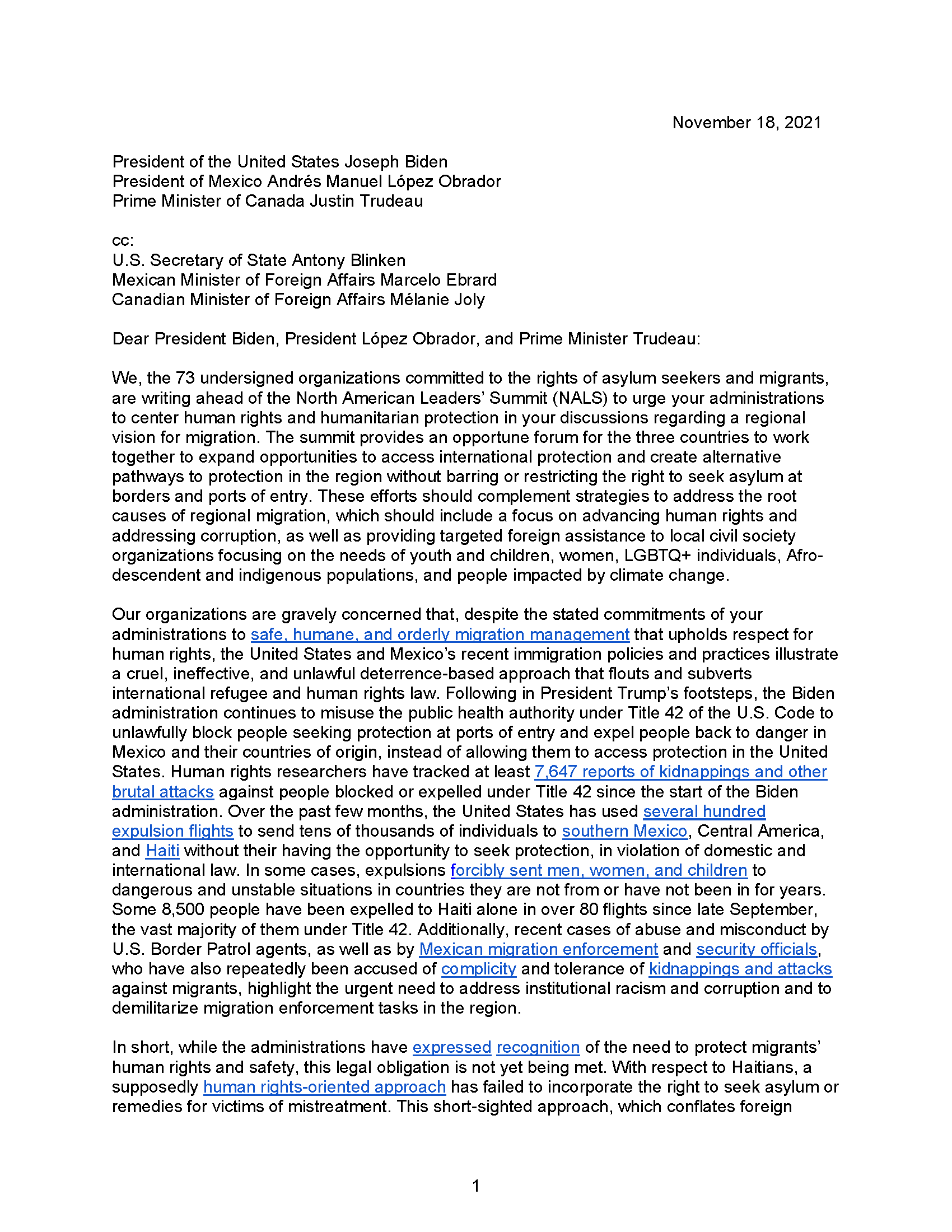 Letter to DHS and ICE To Recognize Immigrant Communities Deserve Safety ...