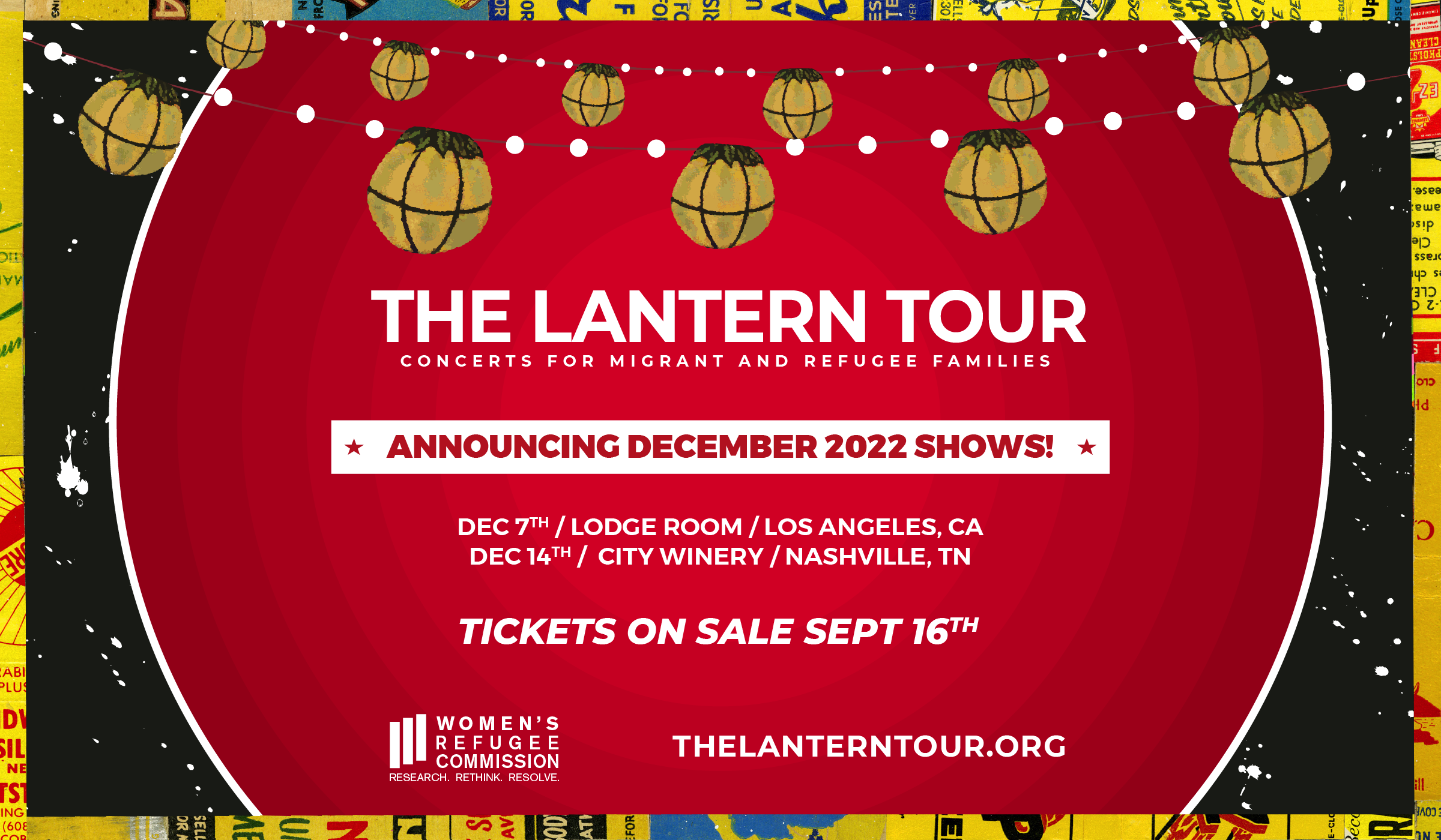 “Lantern Tour” Concerts Return December 2022 | Women's Refugee Commission