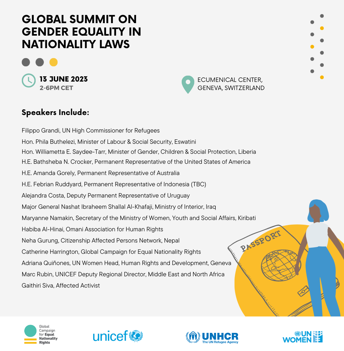 Global Summit on Gender Equality in Nationality Laws | Women's Refugee Commission