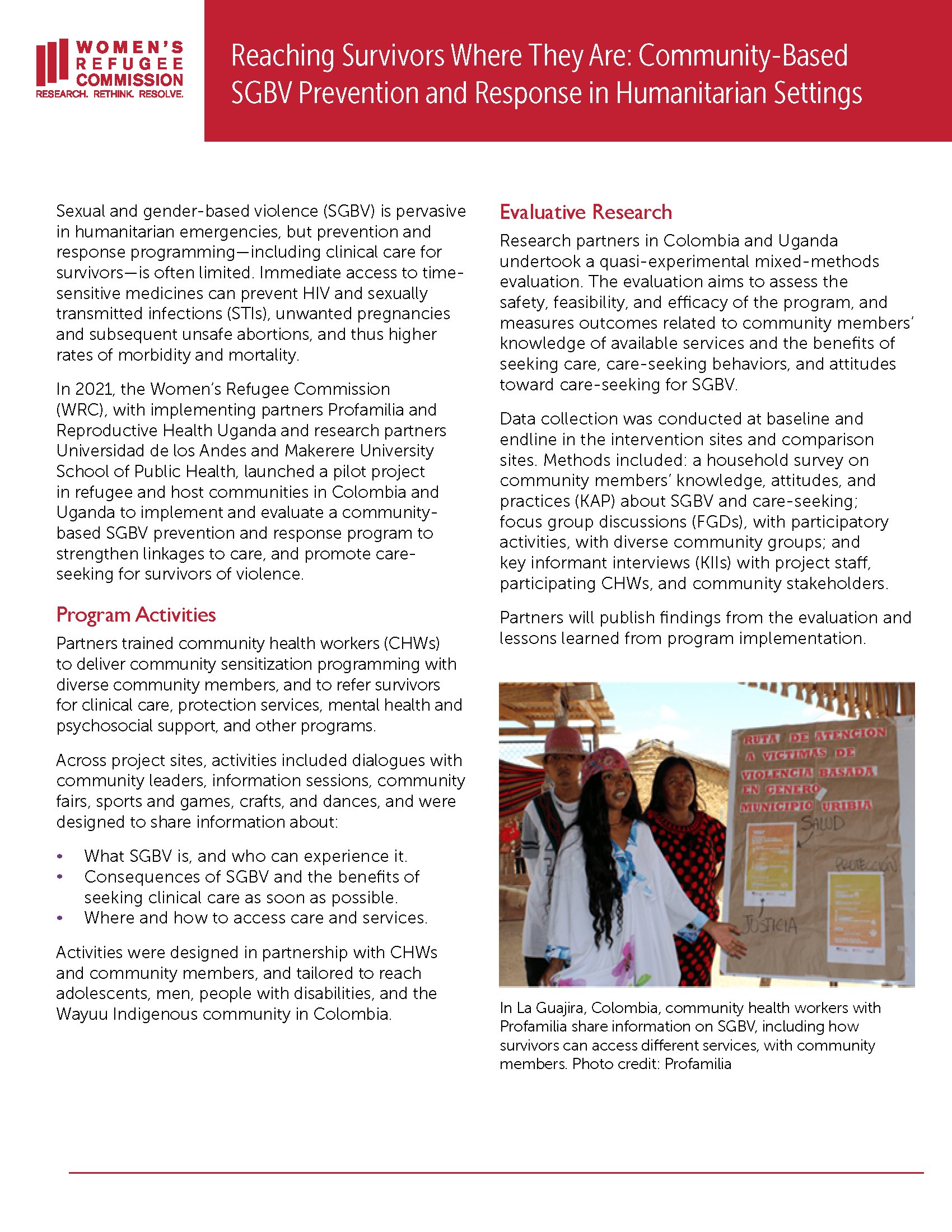 Reaching Survivors Where They Are: Community-Based Sexual and Gender ...