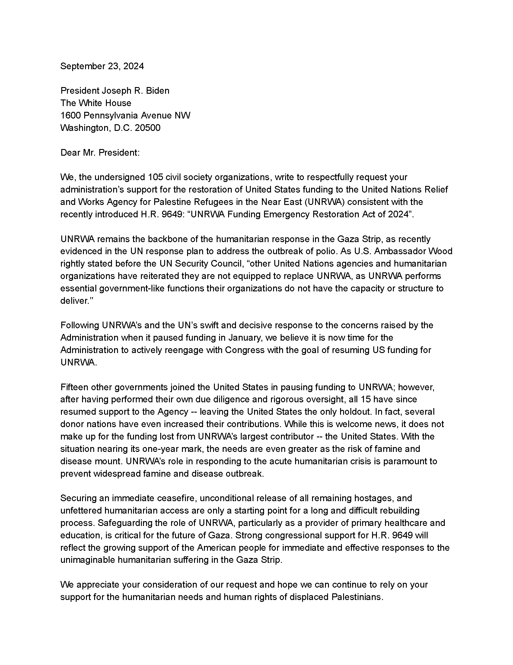 Women's Refugee Commission Joins 149 Organizations Calling US to ...